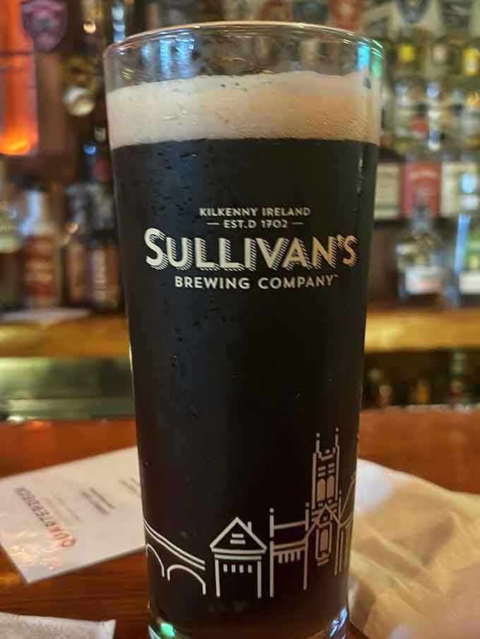 Sullivan's Irish stout pairs beautifully with seafood, proving the Irish know more than just potatoes and luck.
