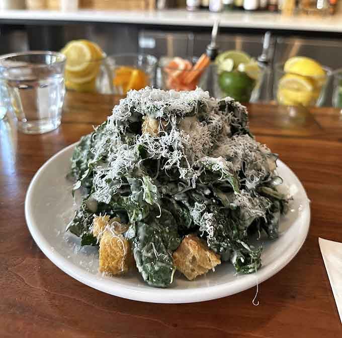 This isn't your sad desk salad &ndash; it's a mountain of kale Caesar that actually makes vegetables exciting.