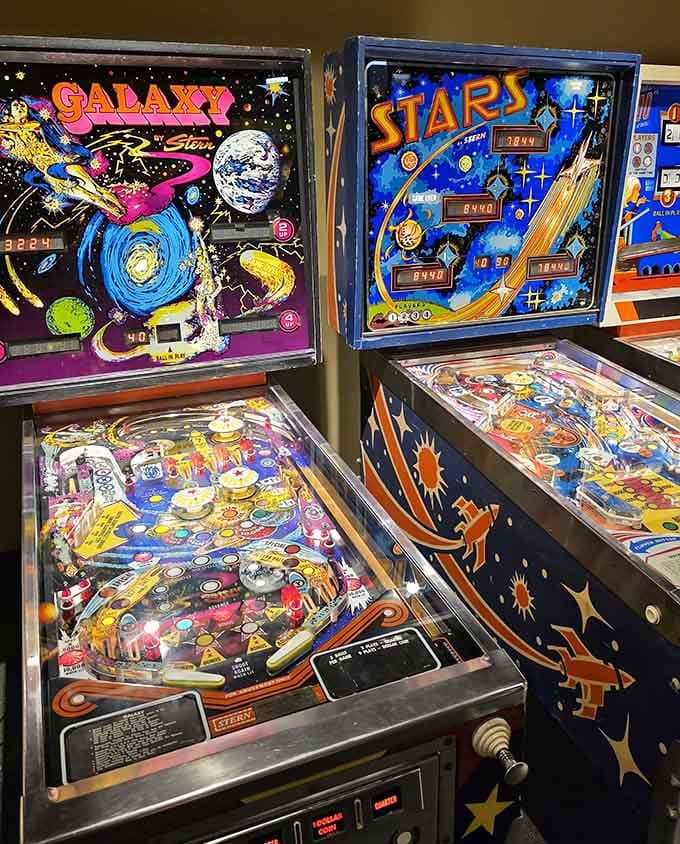 Space-themed pinball machines transport you to galaxies where your biggest concern is hitting that bonus multiplier ramp.