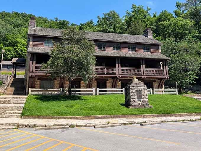 The historic CCC Lodge showcases Depression-era craftsmanship that puts modern construction to shame with its timeless, sturdy character throughout.