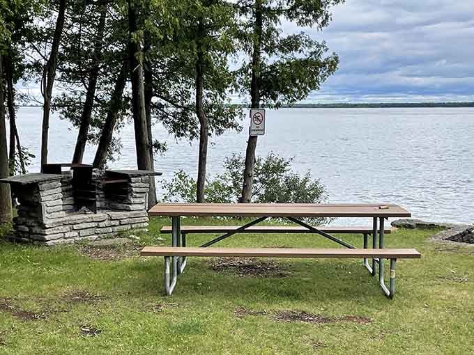 Your picnic spot comes with a million-dollar view and costs exactly zero dollars to enjoy.