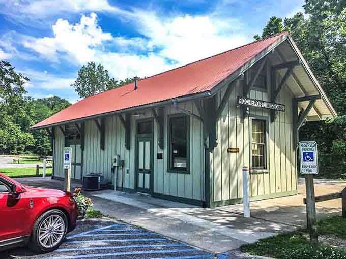 The restored trailhead building proves that functional can also be charming when someone actually cares about preservation.