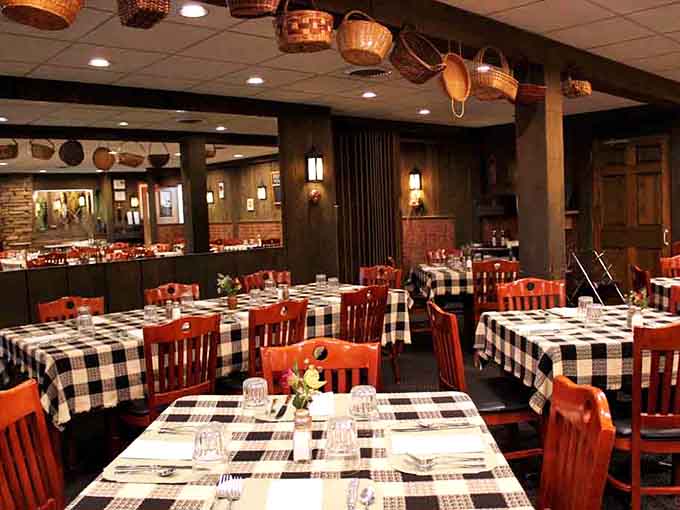 The dining room from another angle reveals more of that cozy charm that makes you want to linger over dessert.