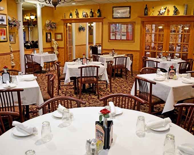 Cozy booths and elegant touches make every meal feel like a special occasion worth celebrating properly.