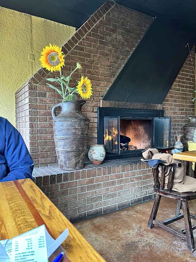 A cozy fireplace adds warmth and character, making this hideaway feel extra special during Colorado winters.