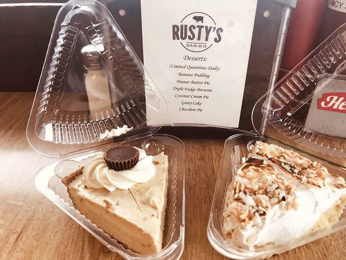 Peanut butter pie and coconut cream pie sitting pretty, ready to provide the sweet ending your barbecue feast deserves.