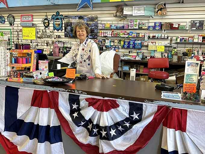 Behind that patriotic bunting stands someone who genuinely cares whether you find exactly what you came for today.