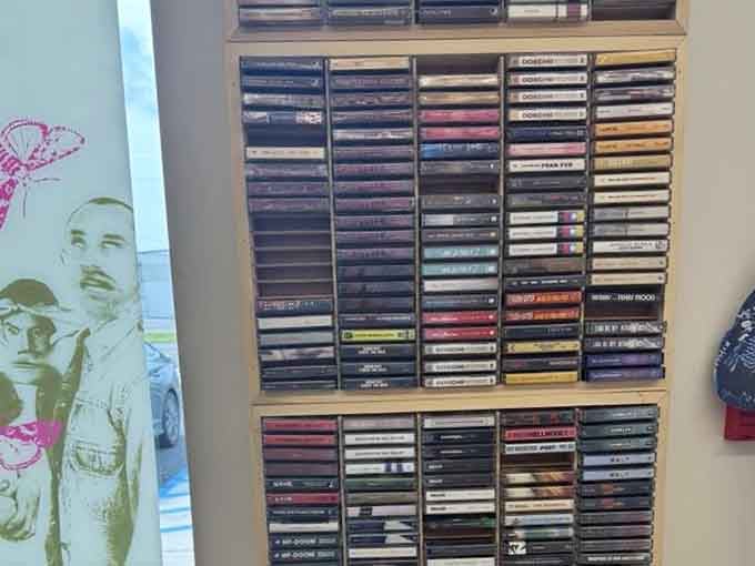 Natural light streaming in while you flip through bins, the perfect soundtrack to a Saturday well spent.