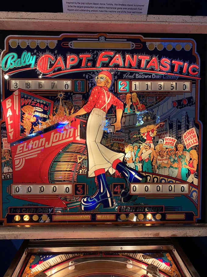 That Elton John backglass is pure 1970s glory, when pinball art was as wild as the decade itself.