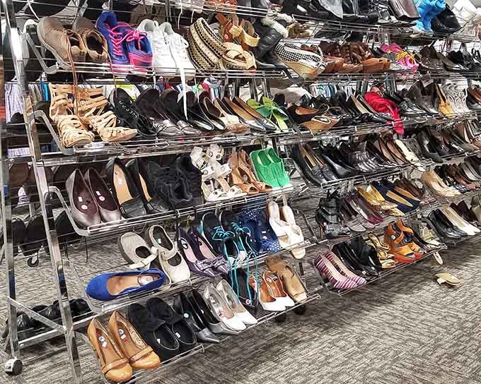 From sneakers to stilettos, this shoe section has more sole than a Motown concert and better prices too.