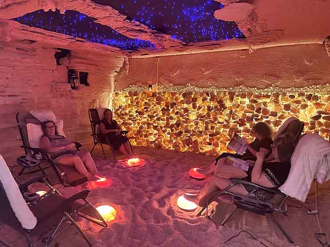 Group sessions in the salt cave turn wellness into a shared experience, minus the awkward small talk.