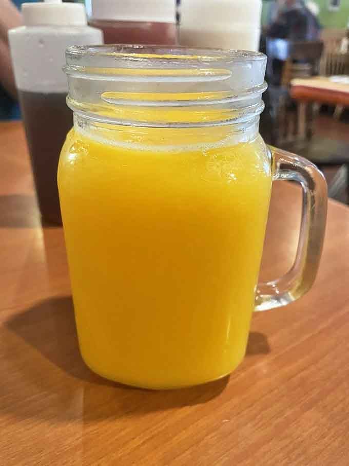 Fresh orange juice in a mason jar tastes better, and science probably backs that up somehow.