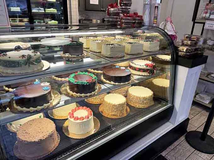 Rows of celebration-ready cakes await their starring roles at life's sweetest moments and happiest gatherings.