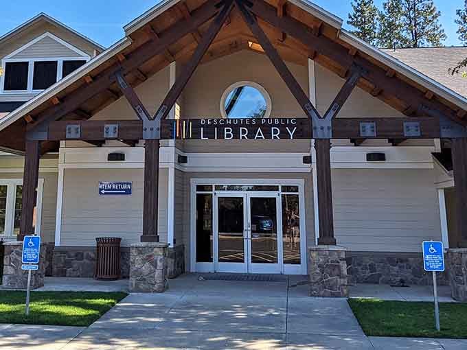 The Deschutes Public Library looks like it was designed by someone who understood books deserve beautiful homes too.