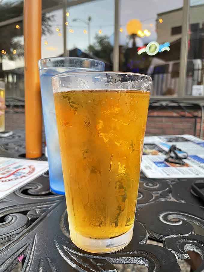 Cold beer in a frosted glass tastes even better when there's live music floating through the air nearby.