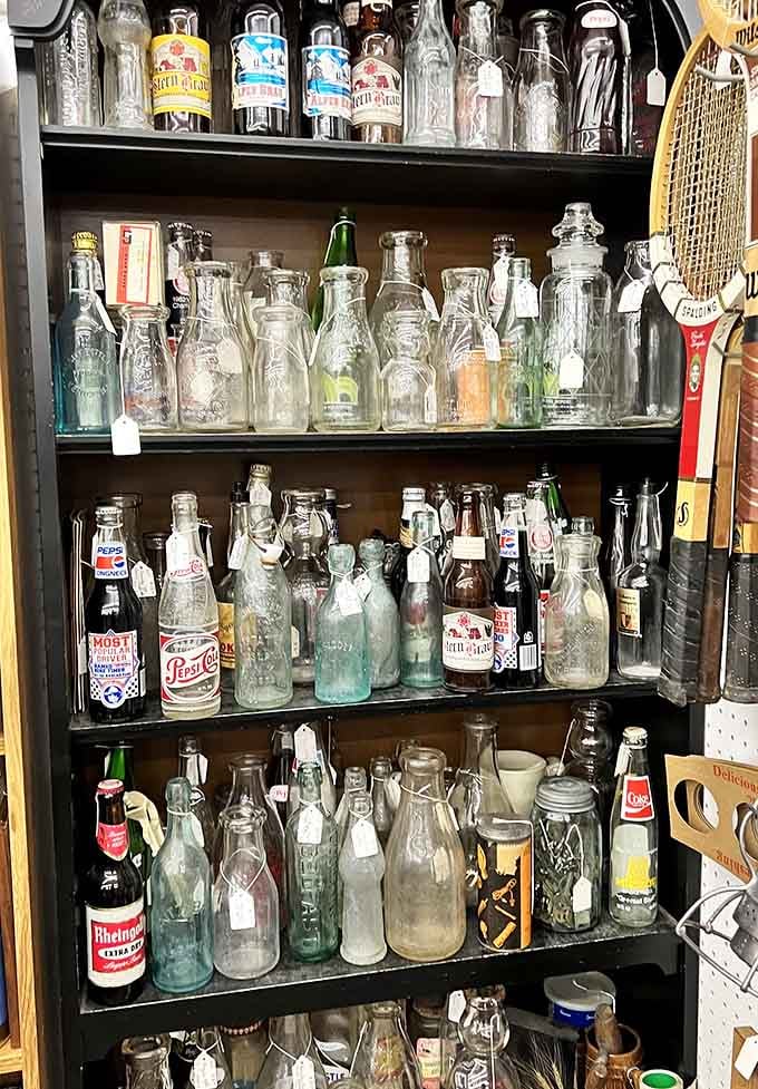 These old glass bottles once held everything from milk to medicine, each one a small piece of Missouri history.
