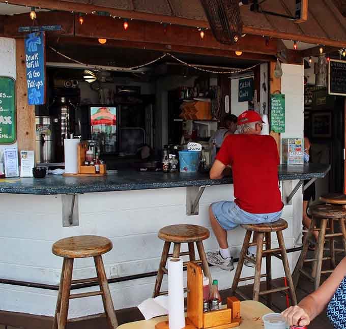 The casual bar setup keeps things refreshingly unpretentious, because sometimes the best meals don't require white tablecloths or sommeliers.