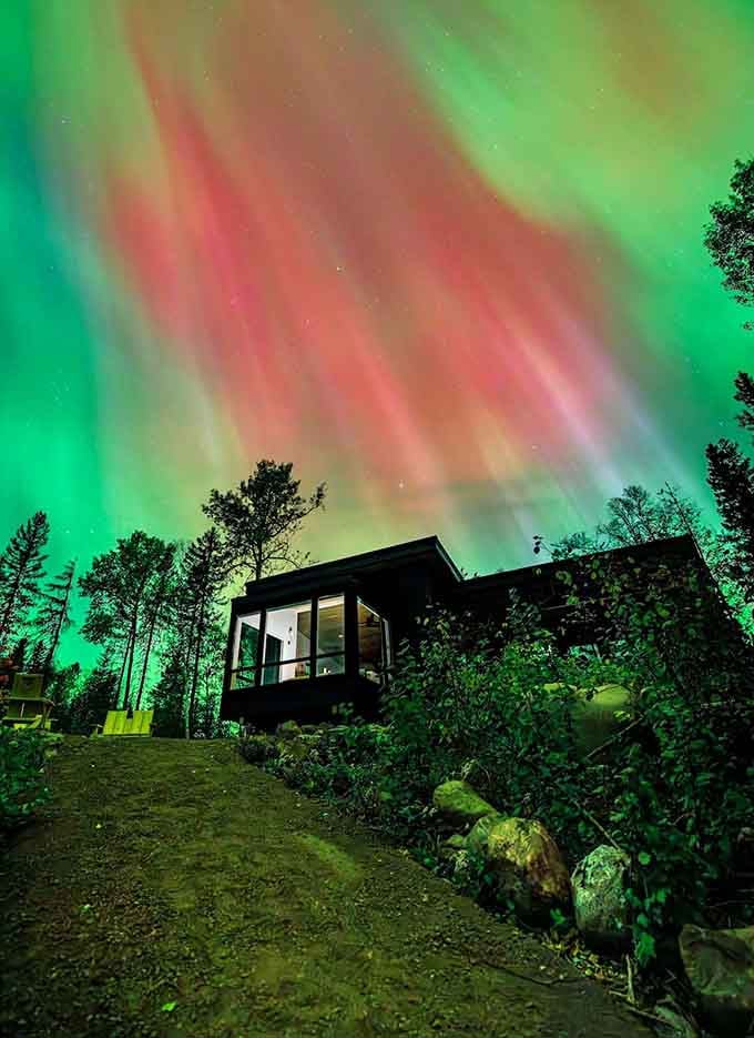 The northern lights turn the night sky into nature's own psychedelic light show, no substances required for this trip.