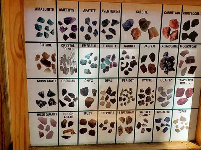 A gemstone guide more colorful than most people's entire rock collections combined.
