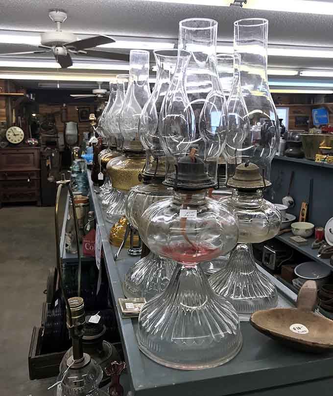 Oil lamps that once lit entire homes now stand ready to add ambiance to yours, no kerosene required.