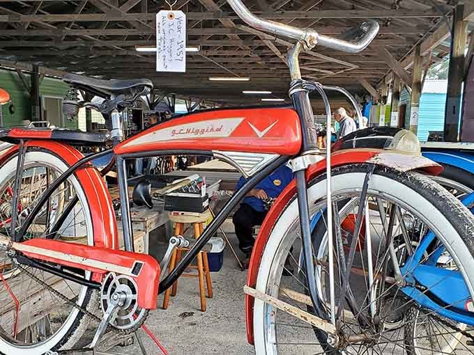 That vintage bicycle has more character in its handlebars than most modern bikes have in their entire frame.