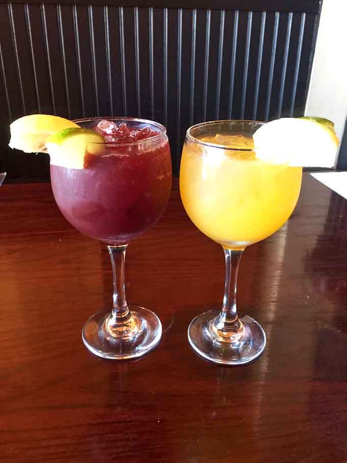 Colorful sangrias with fresh fruit make the perfect companion to all that smoky, savory goodness you're about to devour.