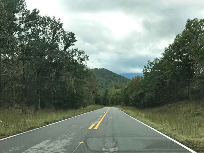 Mountains framing the horizon remind you that Alabama's landscape has more personality than a flat interstate could ever reveal.