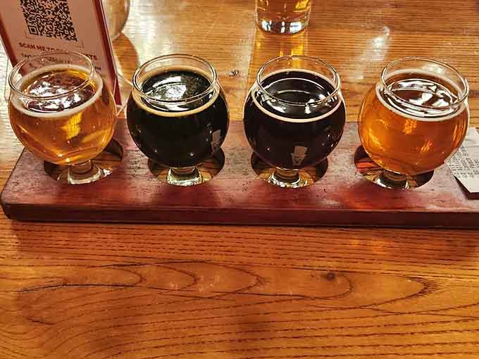 Four different beers, four different experiences, and one very happy decision to try them all at once today.
