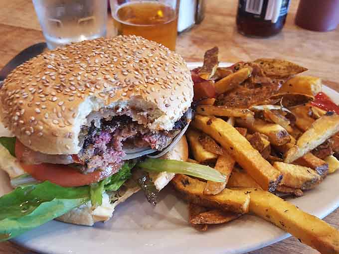 That sesame-topped burger and those golden fries prove The Druid doesn't play favorites, they excel at everything they touch.