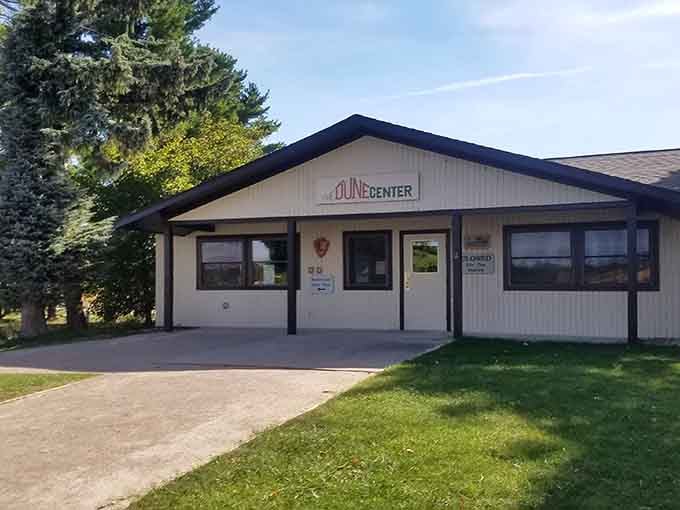 The Dune Center: your last chance for information before the sand takes over your entire existence.