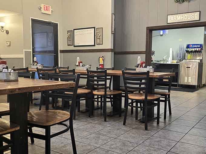 The view toward the kitchen where all the breakfast magic happens&mdash;this is where dreams become delicious reality daily.