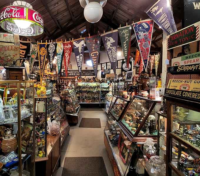 College pennants hanging overhead like memories of when tuition didn't require a second mortgage.