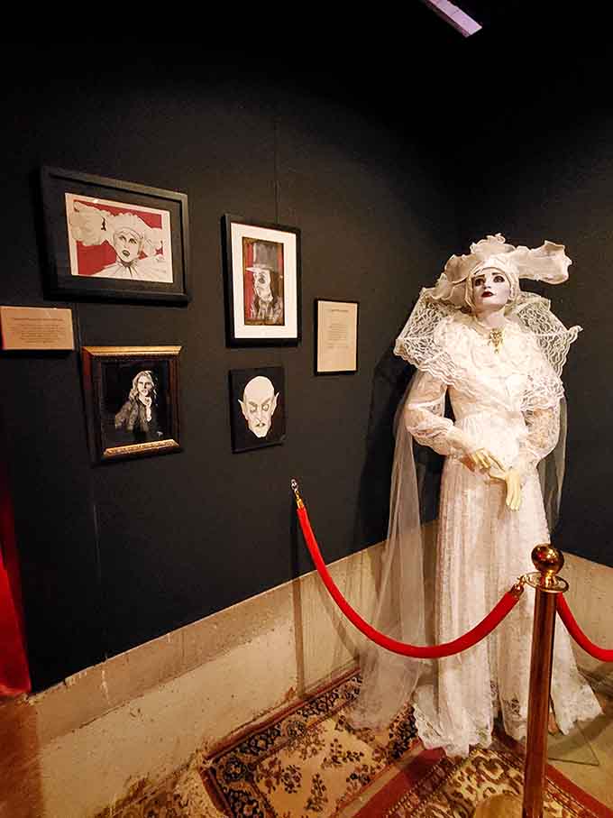 This ghostly Victorian bride figure proves that wedding decor can take a decidedly darker turn.