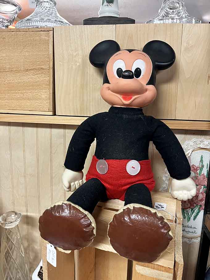 This vintage Mickey has seen some things &ndash; probably several decades of childhood joy and a few attic years.