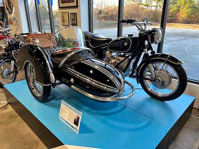 There's something wonderfully charming about a classic BMW motorcycle paired with its period-correct sidecar, ready for adventure.