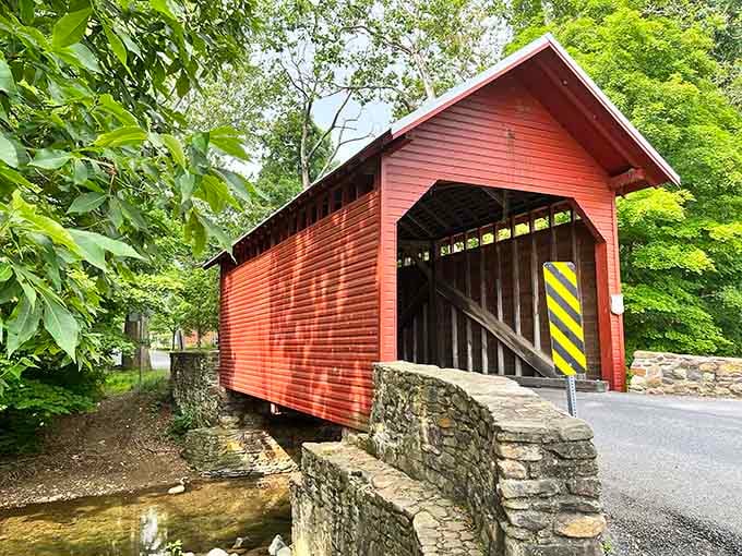 The Roddy Road Covered Bridge stands as a red reminder that some things are worth preserving and photographing repeatedly.
