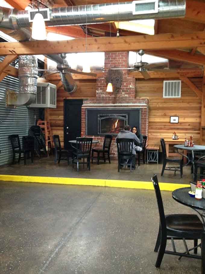 A fireplace for chilly mornings because brunch should always come with ambiance and warmth to spare.