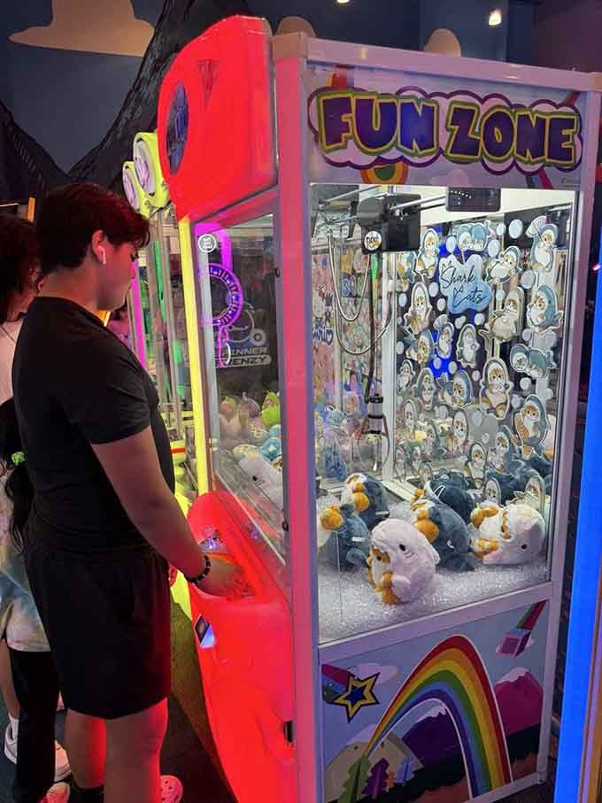 The claw machine tempts you with adorable prizes, knowing full well your track record with these things is questionable at best.