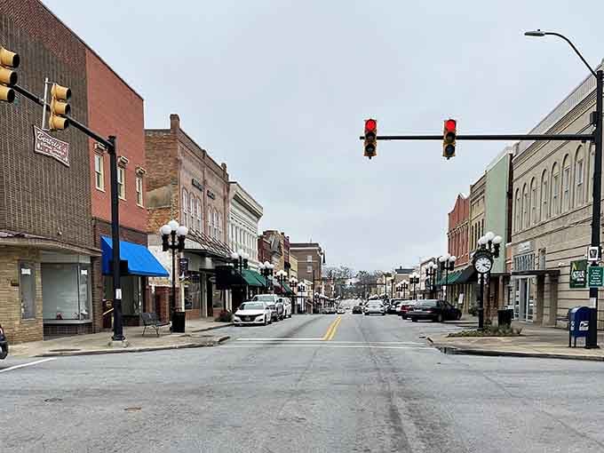 Main Street stretches out like a postcard from an America that never completely disappeared, just got harder to find.
