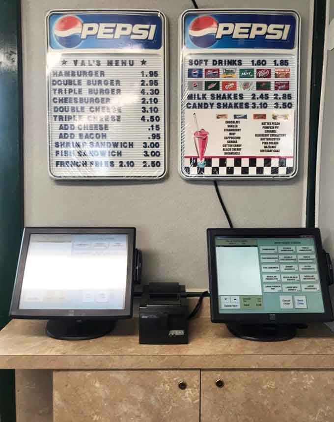 Vintage menu boards meet modern technology, but the recipes remain gloriously unchanged through the decades.