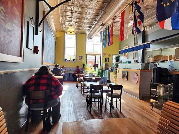 Real diners enjoying real Dutch food in the heart of the Ozarks, because cultural fusion is beautiful.