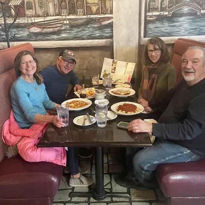 Happy diners with full plates and genuine smiles tell you everything about a restaurant's soul.