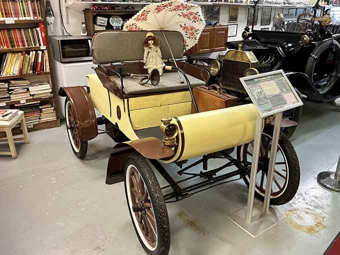 Yellow and charming, this early roadster represents when owning any car meant you were living in the future.