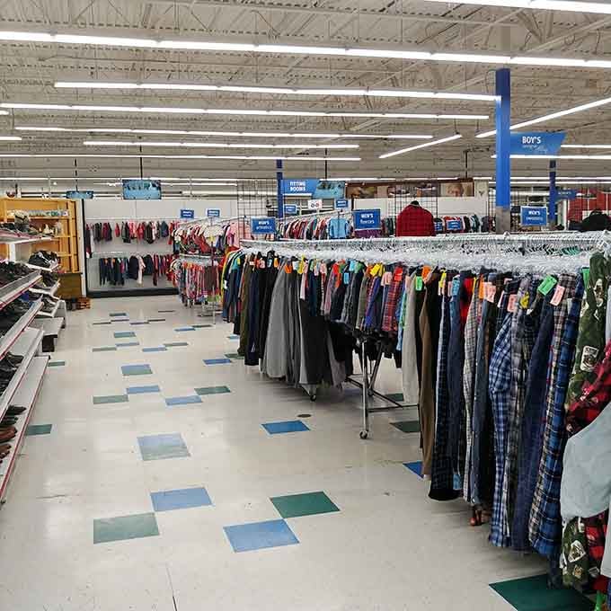 Aisles so long and organized, you might forget you're thrifting and think you've entered retail heaven.