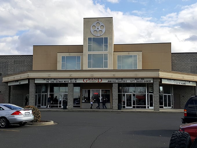 The Grand Cinema's classic marquee stands as a testament to when going to the movies was an event worth dressing up for.