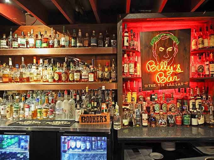 Billy's Bar offers an impressive selection to complement your steak, with bartenders who know their craft.