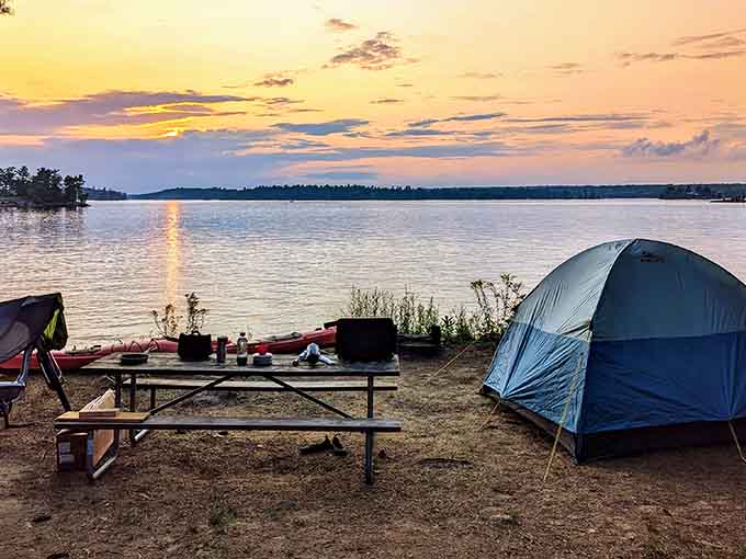 Wake up to this view and suddenly that air mattress deflating at 3am doesn't seem like such a big deal.