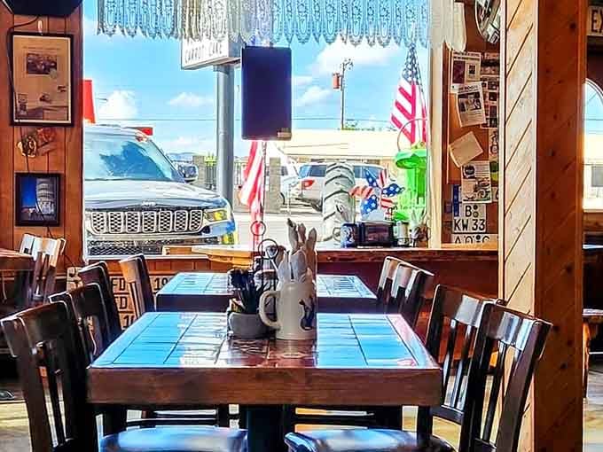 Sunlight streams through the windows onto tables that have hosted countless conversations and memorable meals over time.