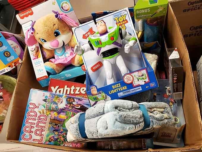 Buzz Lightyear meets Candy Land in a box of pure nostalgia that'll make your inner child weep.