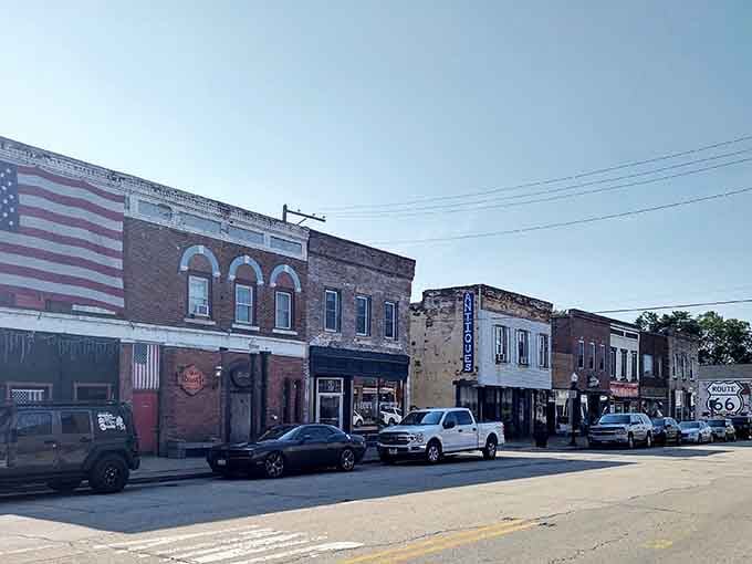 Historic buildings line the street, each one a reminder that good architecture never really goes out of fashion.